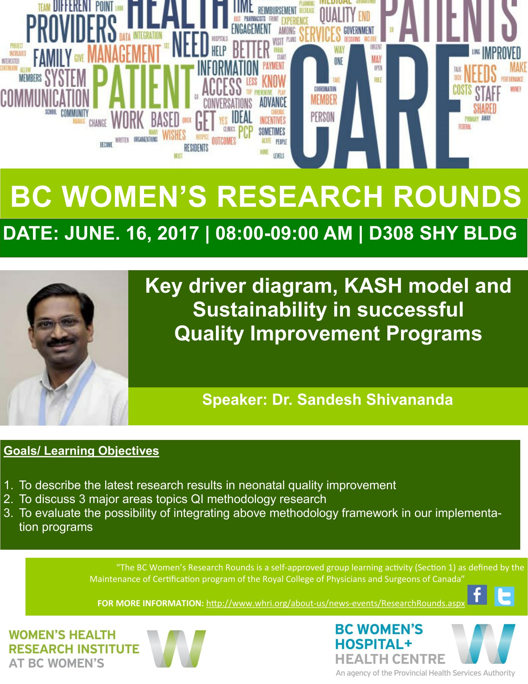 BC Women’s Research Rounds: Key driver diagram, KASH model and ...